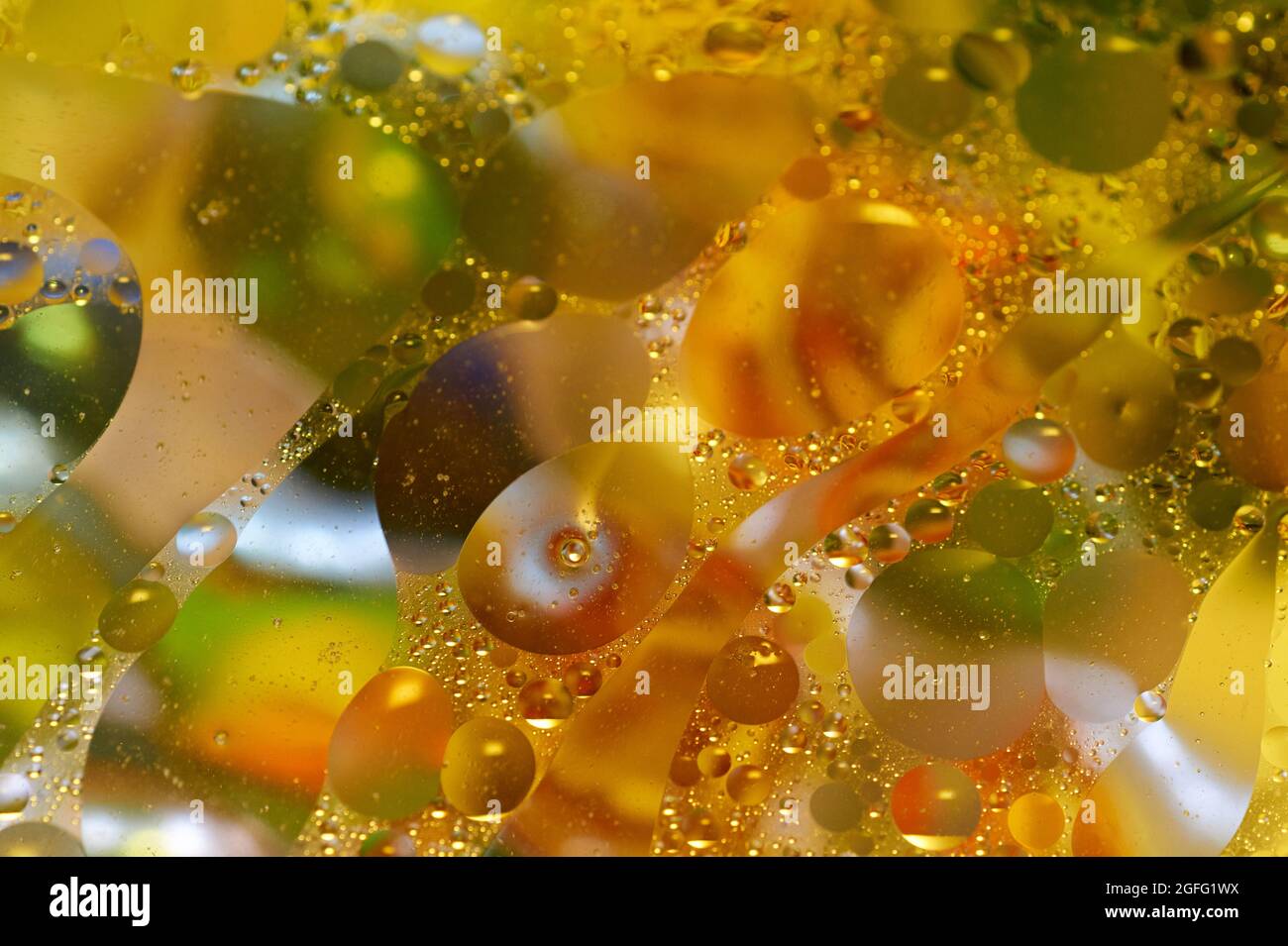floating in the water abstract colorful oil drops Stock Photo - Alamy