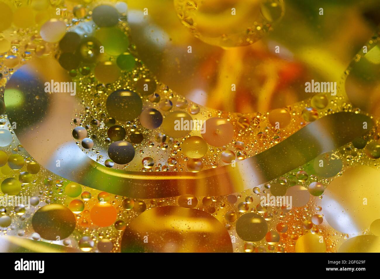floating in the water abstract colorful oil drops Stock Photo - Alamy