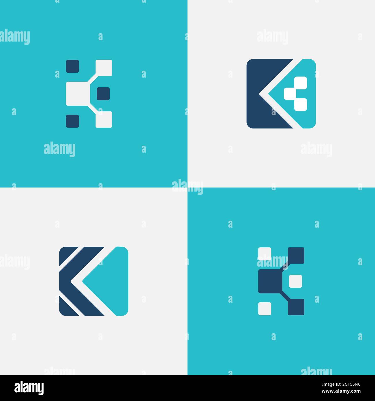 letter k logo bundle Stock Photo - Alamy