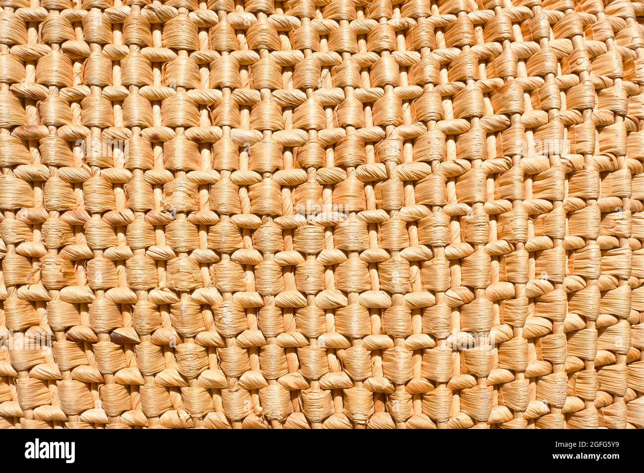 Handmade Wicker and Cattail Weaving. Rural, natural and ecological ...