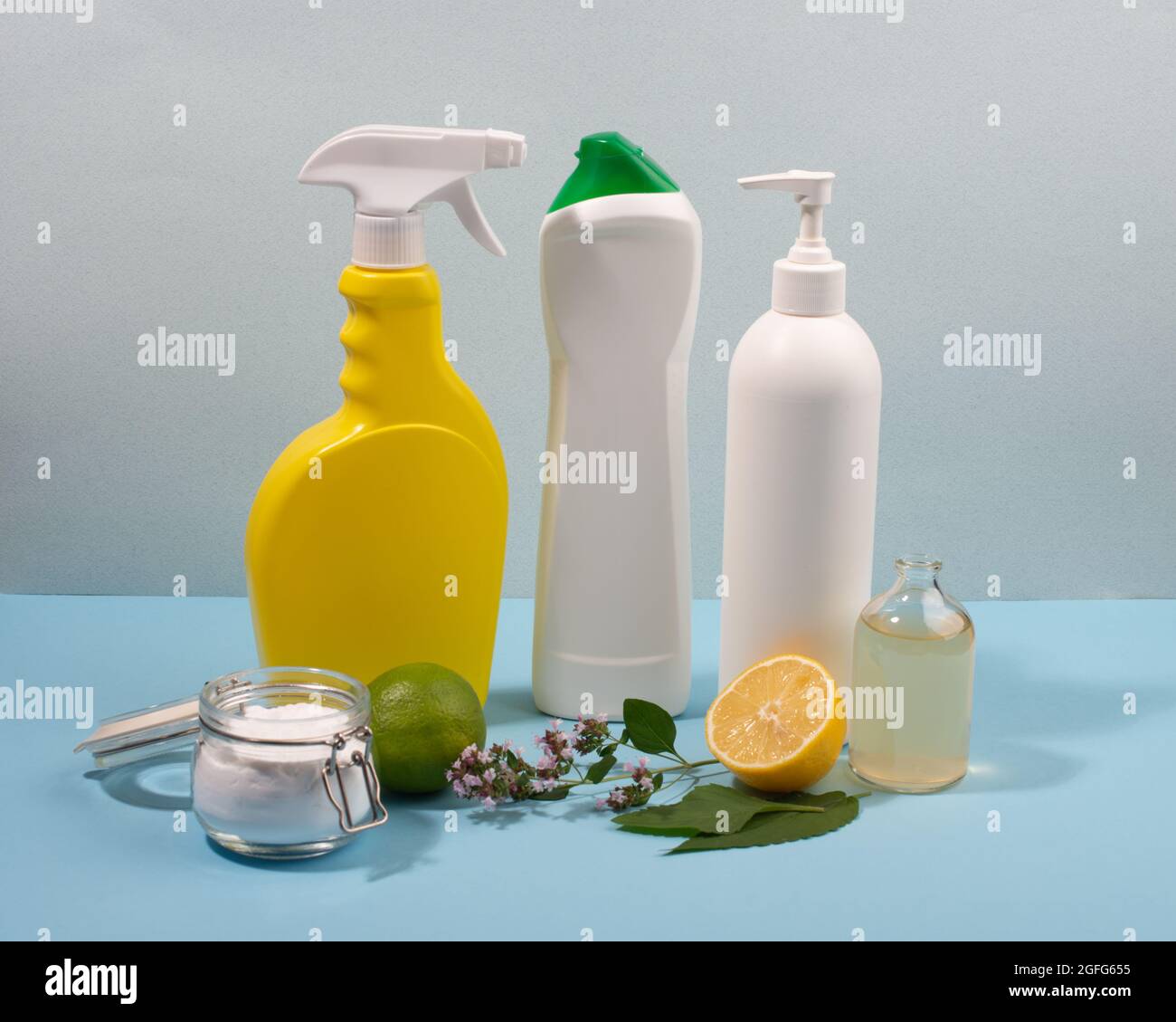 Natural organic home cleaning products. Healthy lifestyle Stock Photo ...