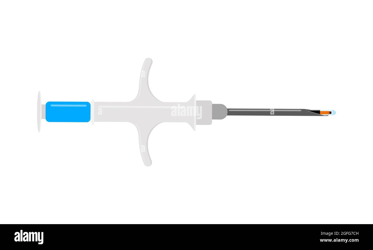 Syringe for pet microchipping with microchip. Veterinarian tool for dog ...