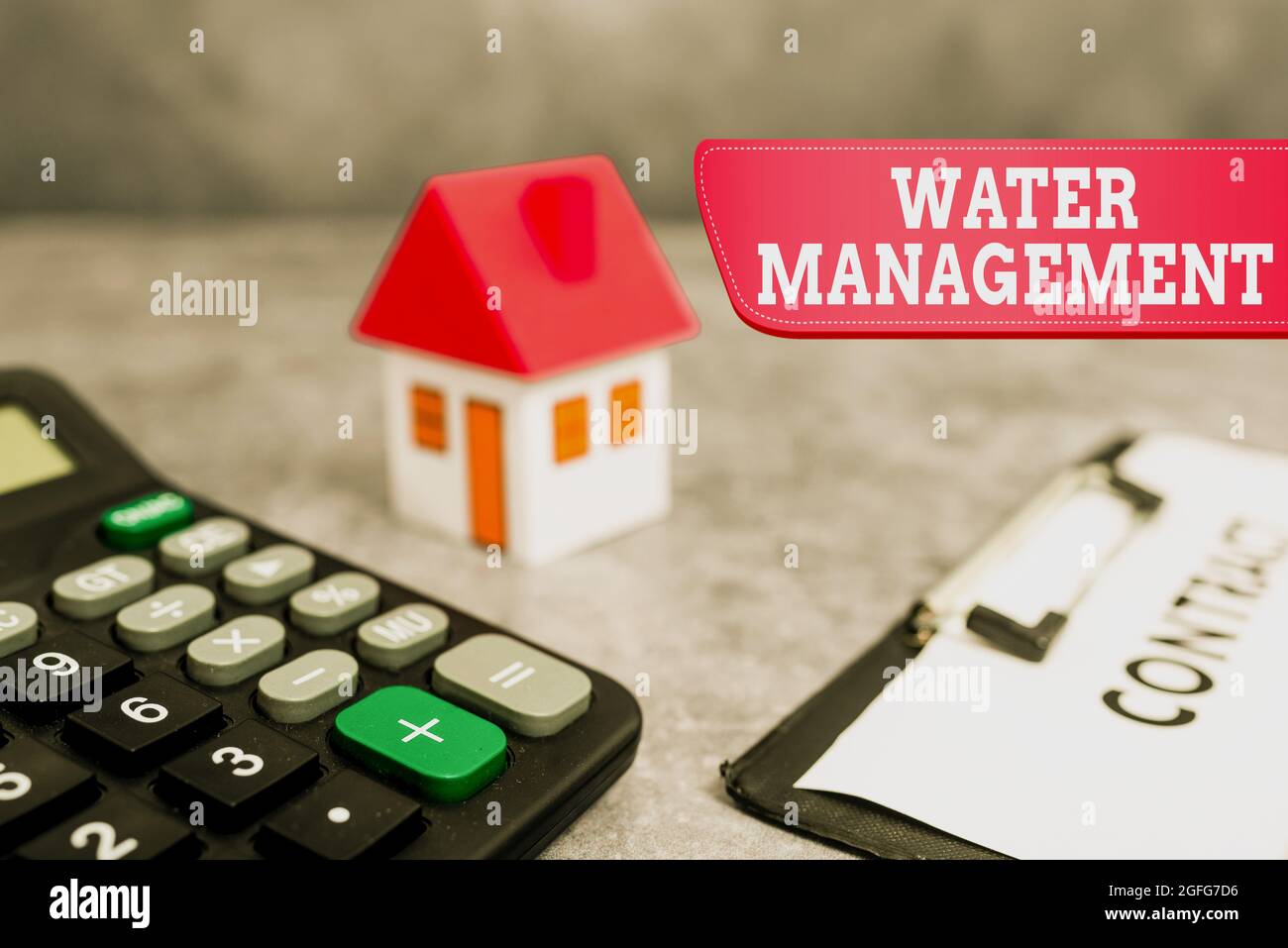 Handwriting text Water Management. Concept meaning optimum use of water ...