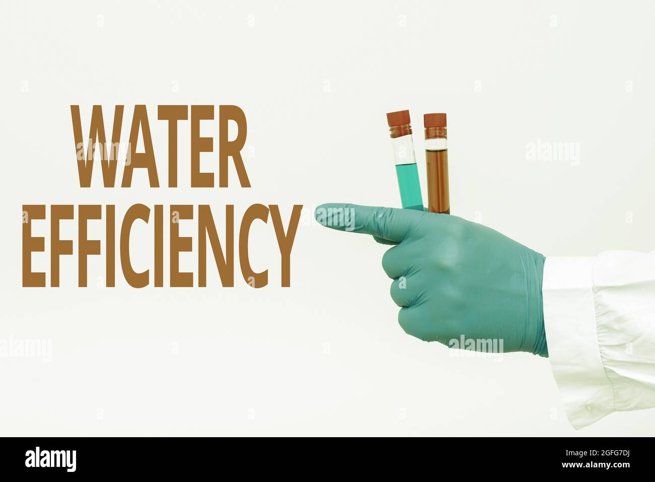 Sign displaying Water Efficiency. Concept meaning reduce water wastage ...