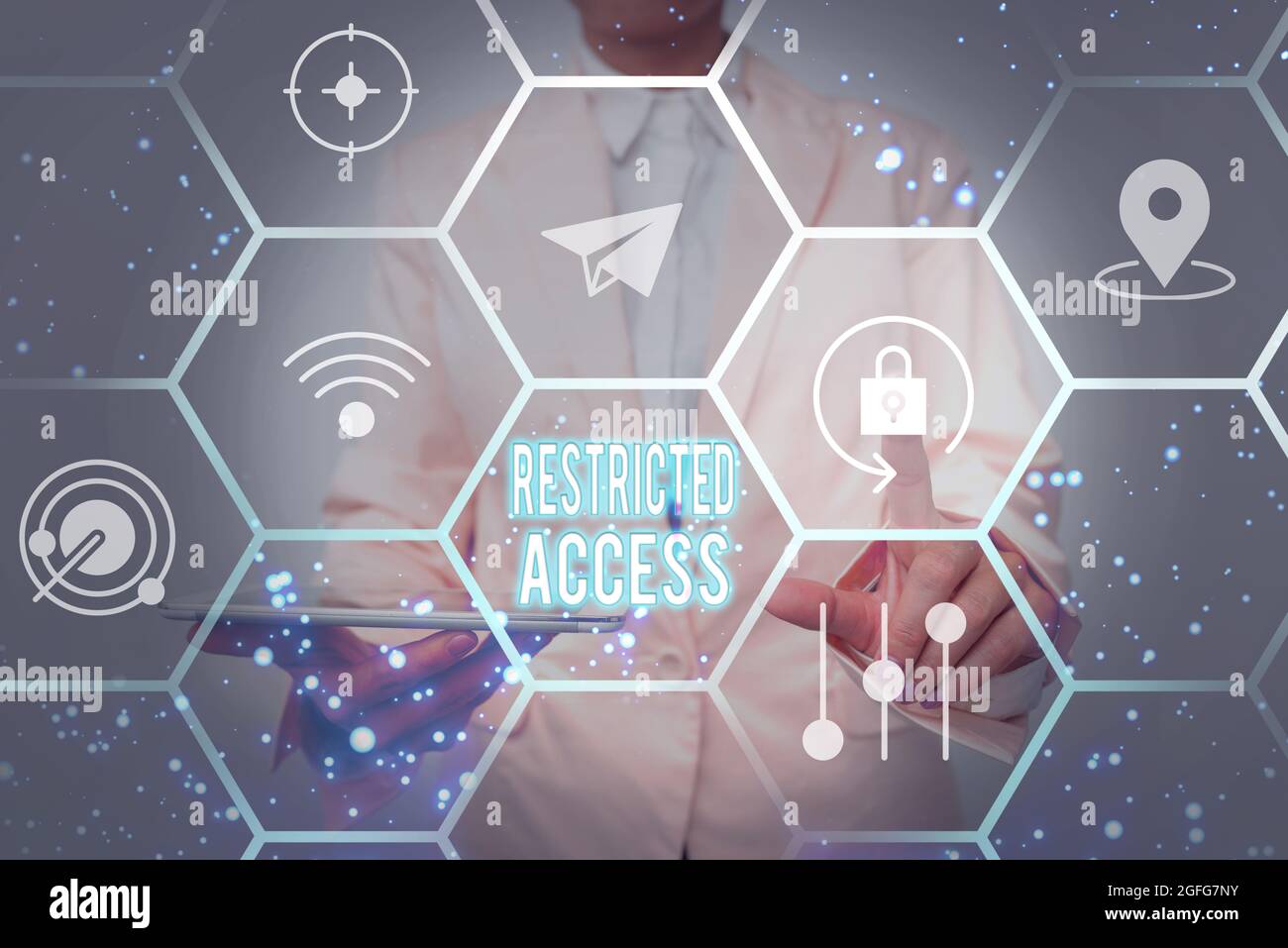 Inspiration showing sign Restricted Access. Business idea A class of ...