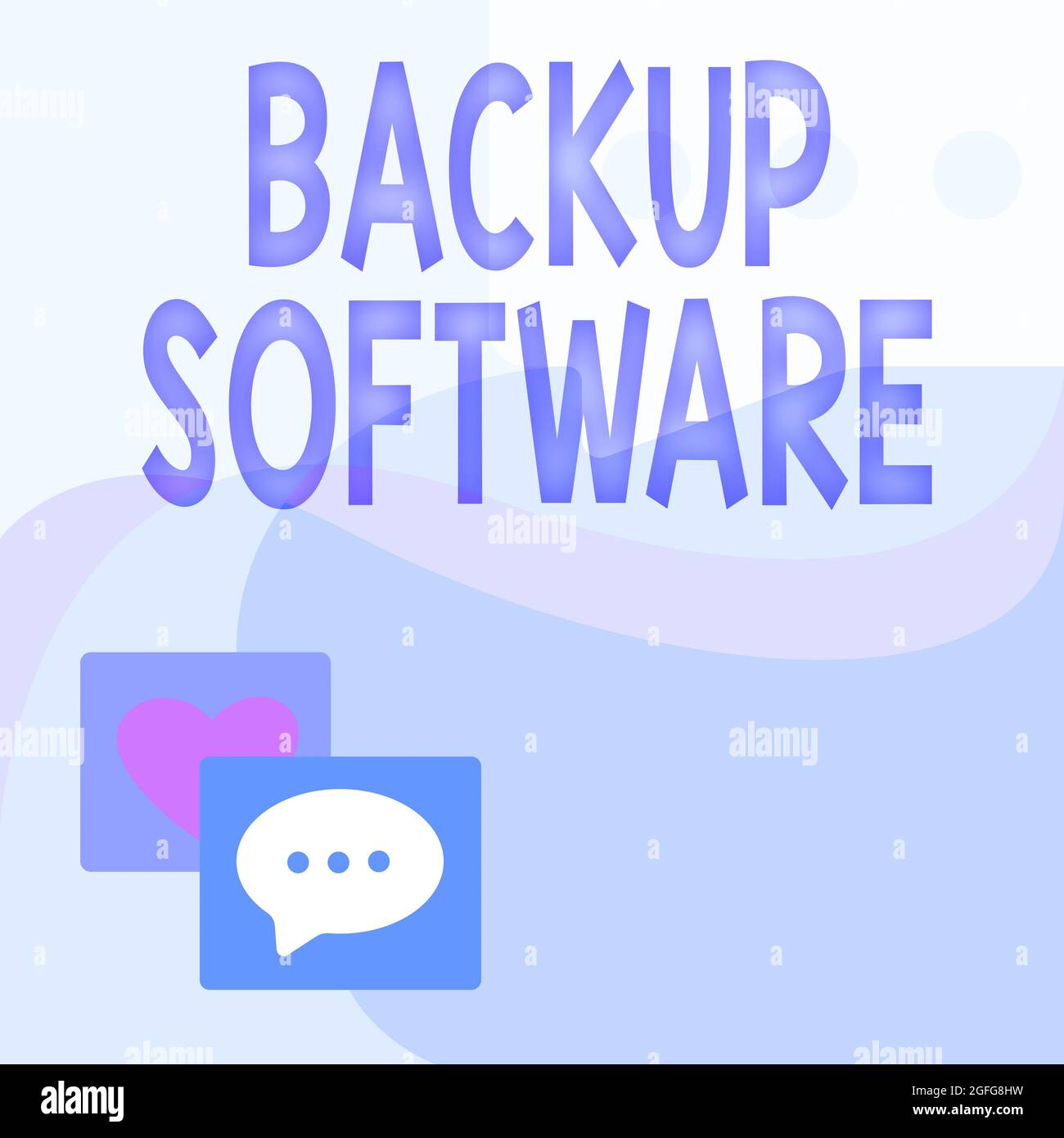 Conceptual caption Backup Software. Business overview create extra exact copies of files or ...