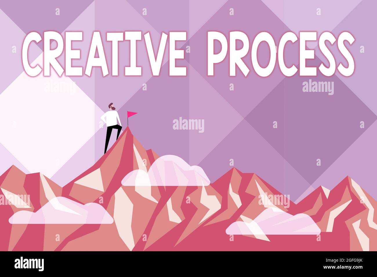 Hand writing sign Creative Process. Business showcase process of ...