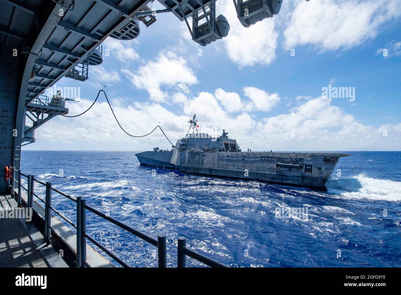 PHILIPPINE SEA (Aug. 23, 2021) The littoral combat ship USS Charleston ...