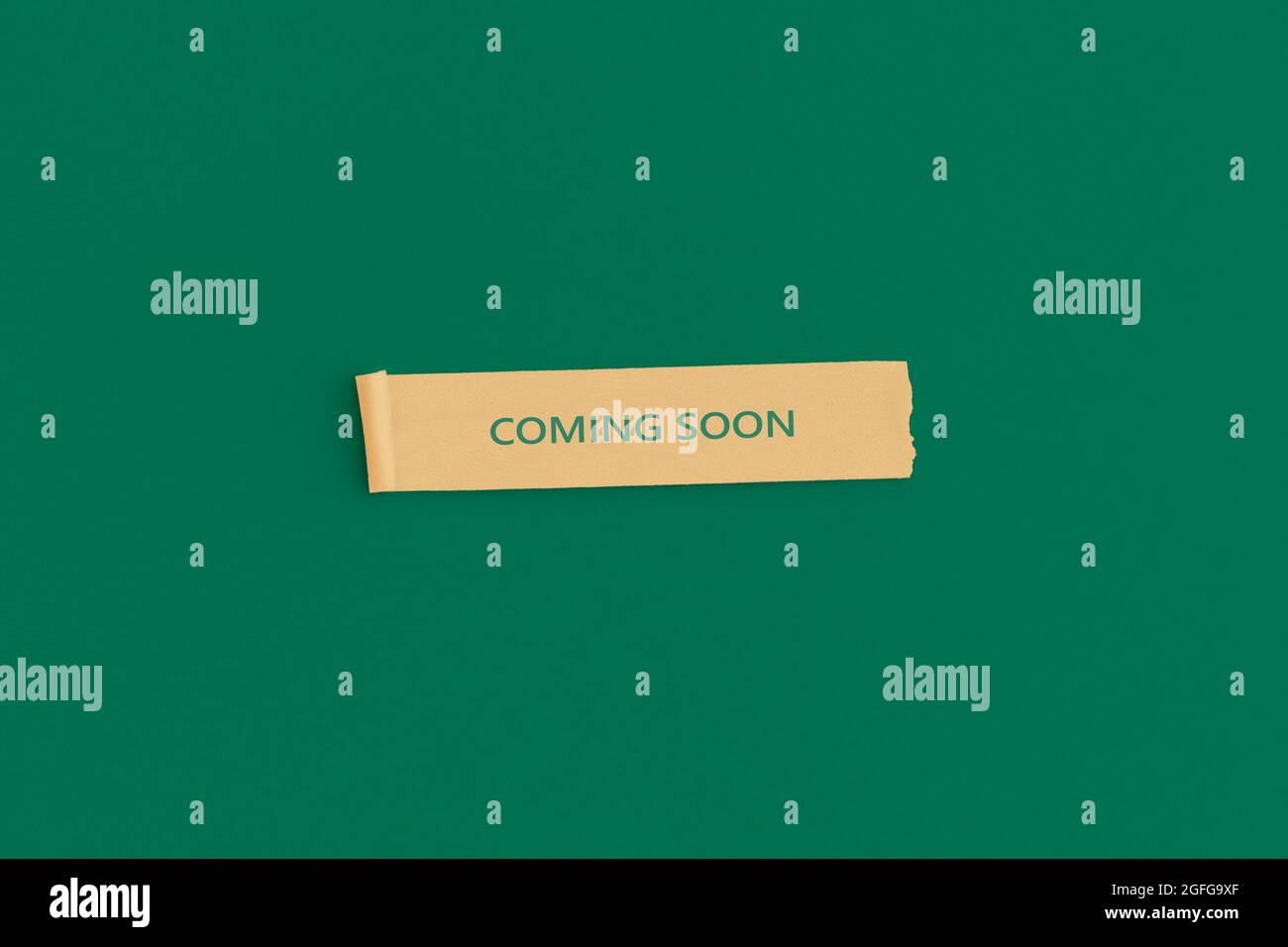 Sticky notes with the text COMING SOON on green background. Store ...