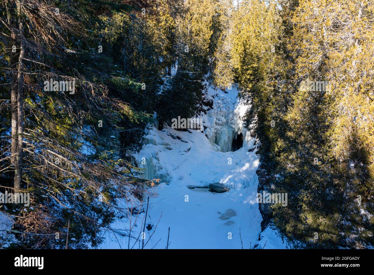 Cascade Falls, Cascade River State Park, Grand Marais, Minnesota, USA ...