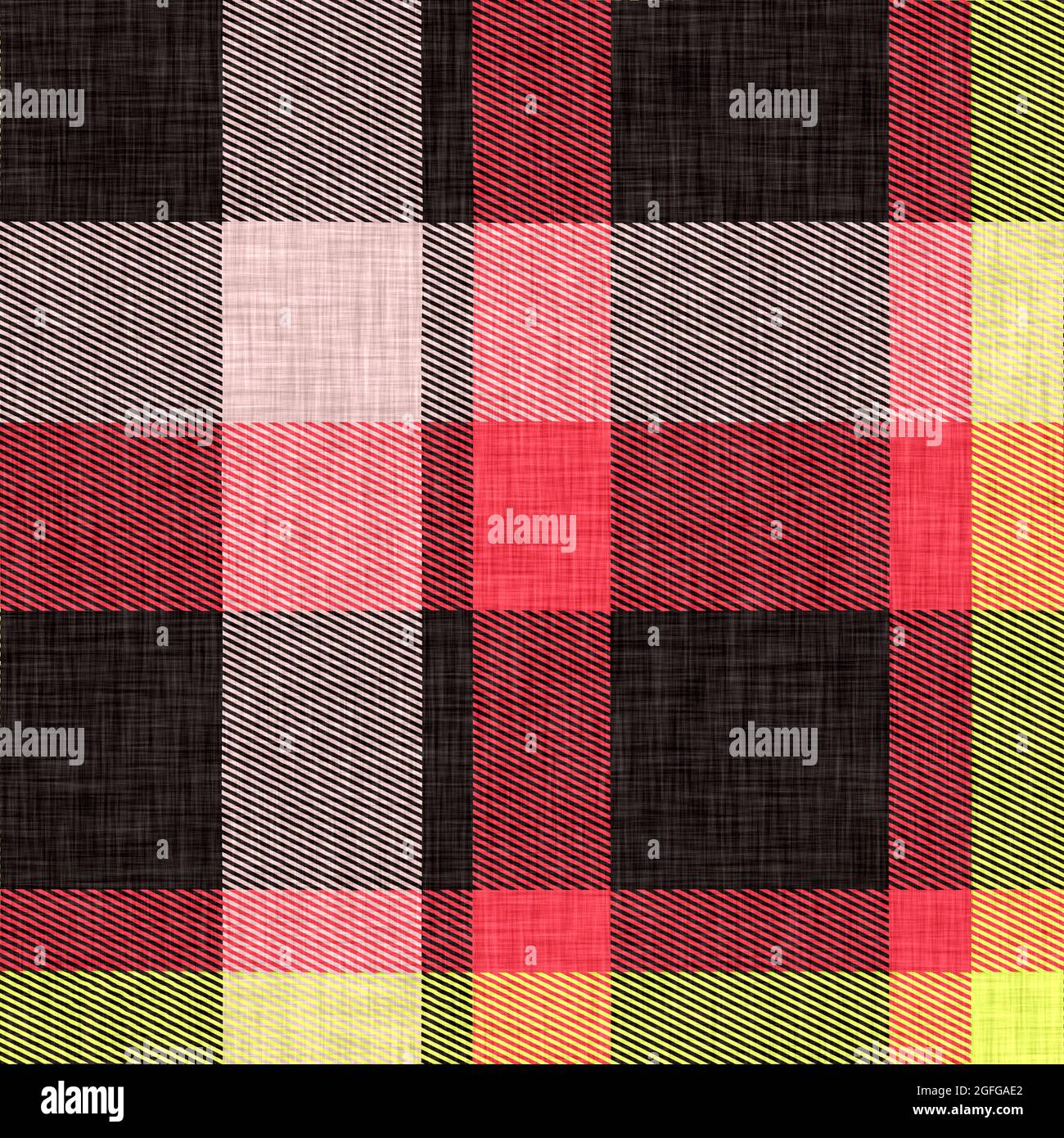 Traditional gingham plaid woven linen texture. Seamless winter style ...