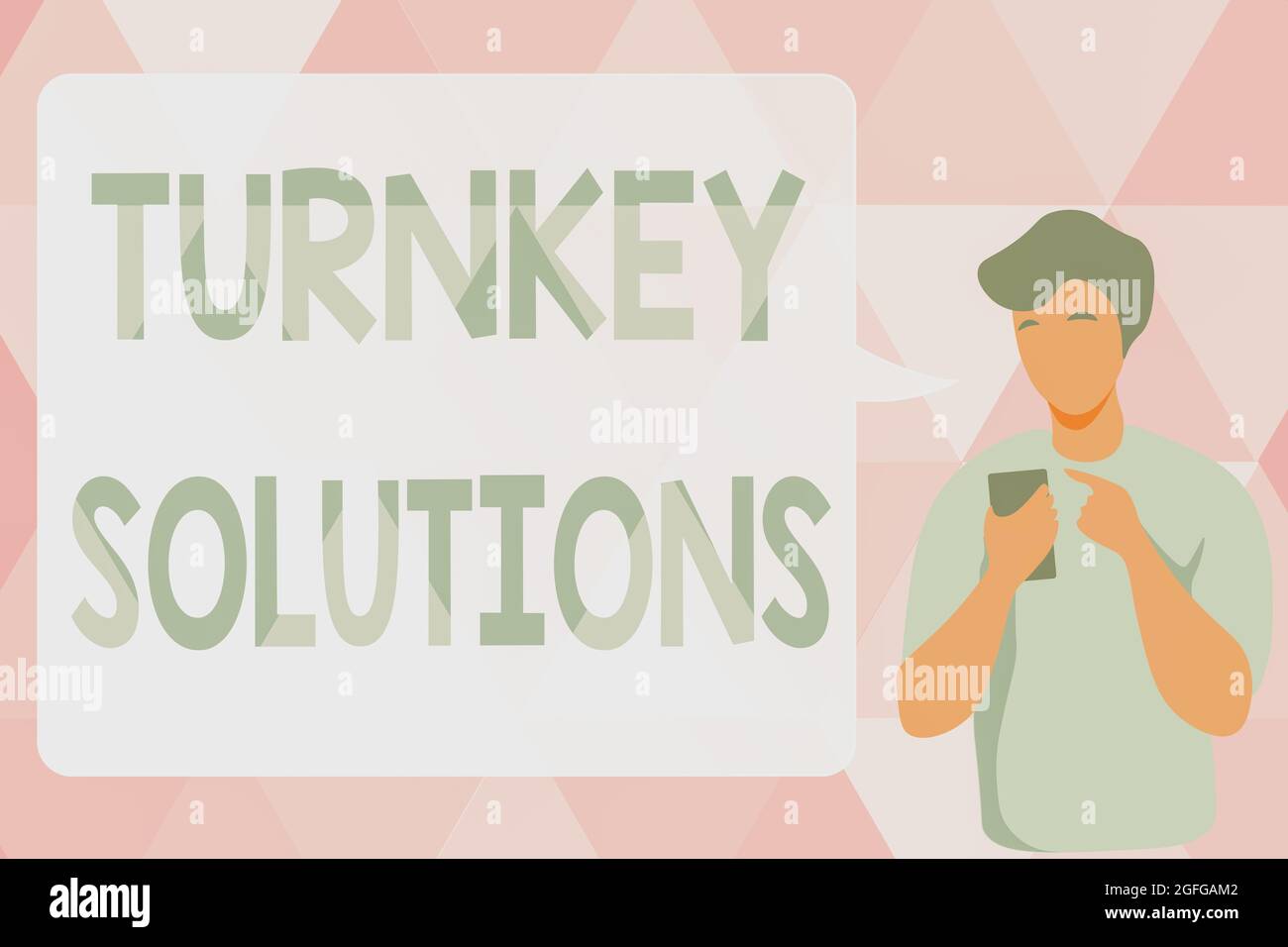 Sign displaying Turnkey Solutions. Business overview immediately easily ...