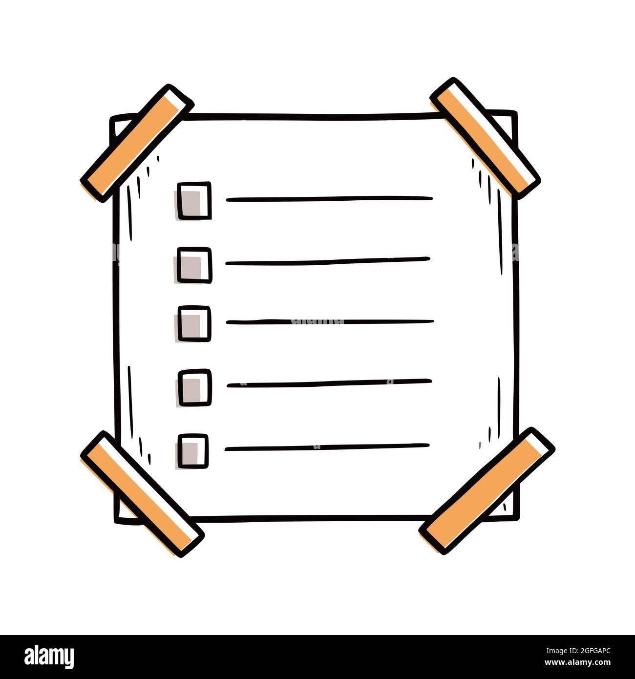 Bullet journal hand drawn note element. Doodle sketch scribble style ...