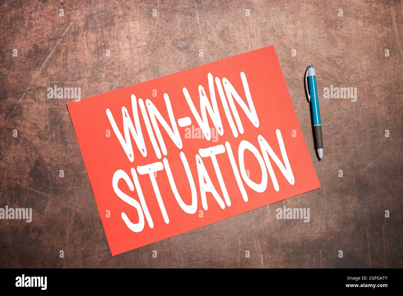 Conceptual display Win Win Situation. Word Written on situation where ...