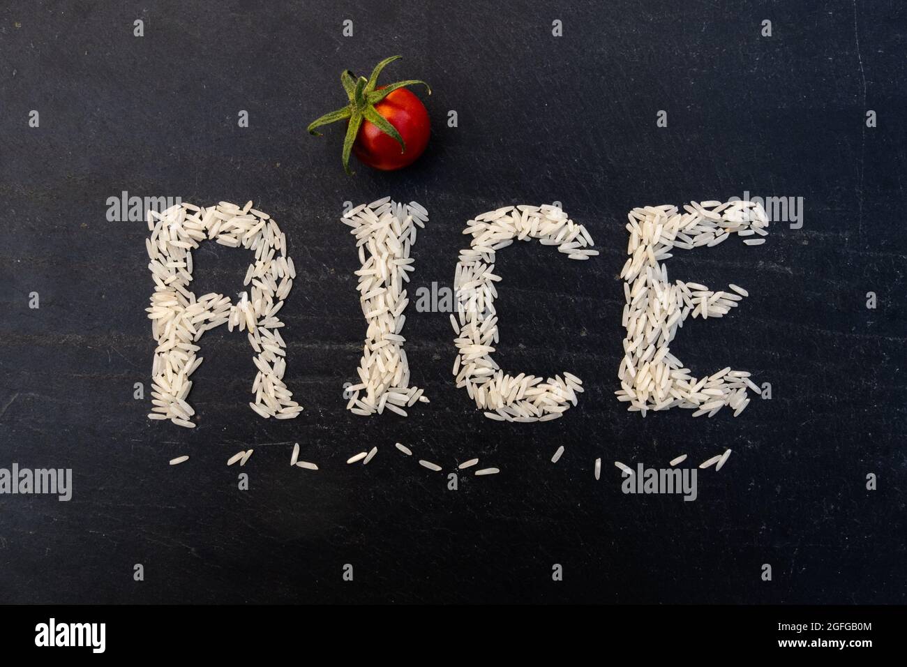 Rice word hi-res stock photography and images - Alamy