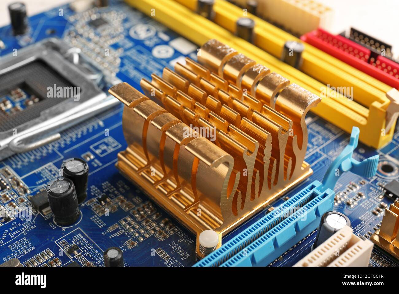 Motherboard detail, closeup Stock Photo - Alamy