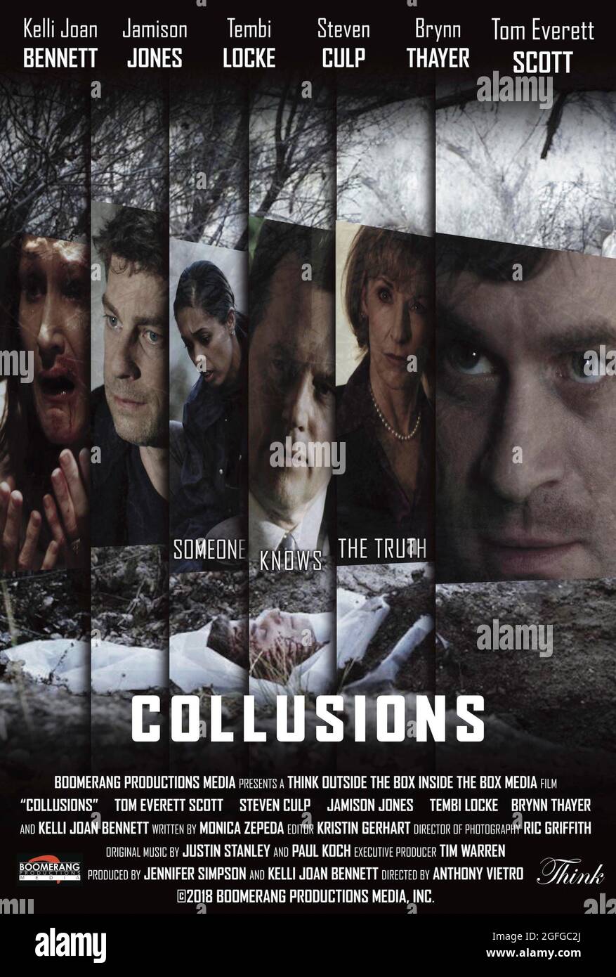 COLLUSIONS, poster, from left: Kelli Joan Bennett, Jamison Jones, Tembi ...