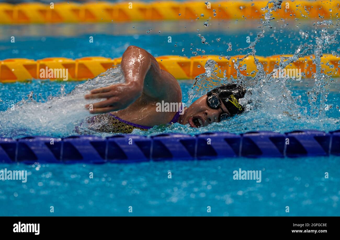 Tokyo, Japan. August 25, 2021: Li Zhang during Swimming at the Tokyo ...