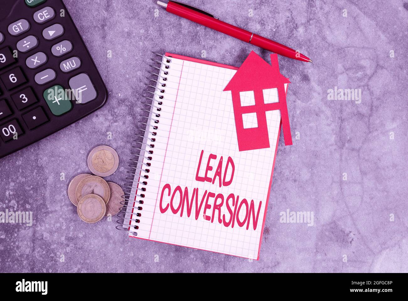 Hand writing sign Lead Conversion. Internet Concept Process of turning ...