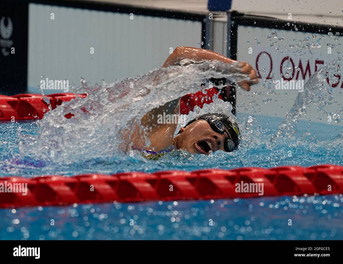 Tokyo, Japan. August 25, 2021: Li Zhang during Swimming at the Tokyo ...