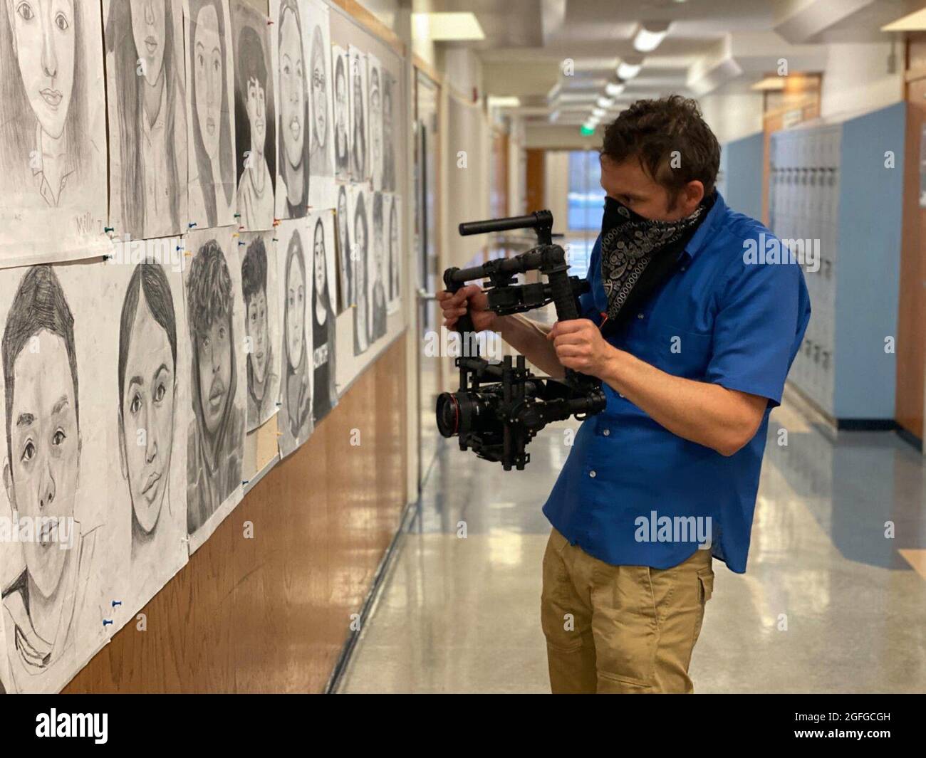 HOMEROOM, cinematographer Sean Havey, on set, 2021. © Hulu / courtesy ...