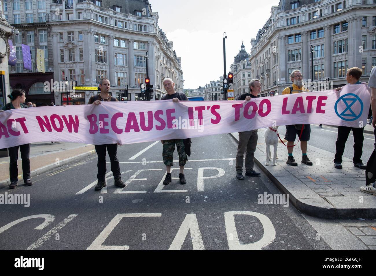 London, England, UK 25th August 2021 Day 3 of Extinction Rebellion and ...