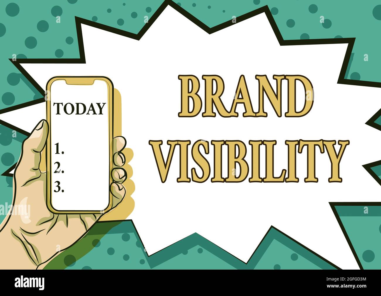 Text showing inspiration Brand Visibility. Business concept frequency ...