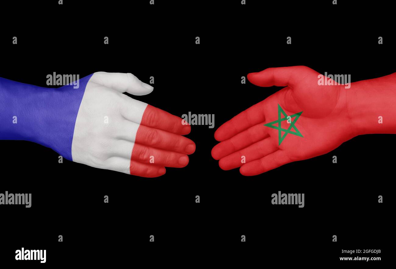 Morocco country flag hand hi-res stock photography and images - Alamy