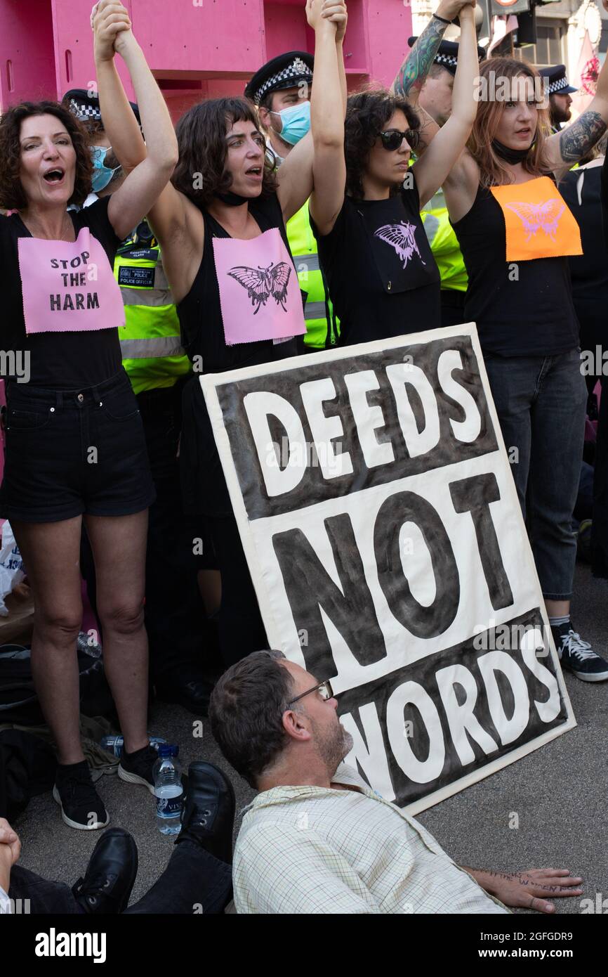London, England, UK 25th August 2021 Day 3 of Extinction Rebellion and ...