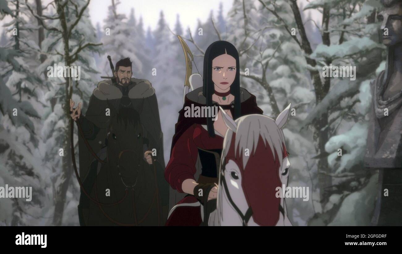 THE WITCHER: NIGHTMARE OF THE WOLF, from left: Vesemir (voice: Theo ...