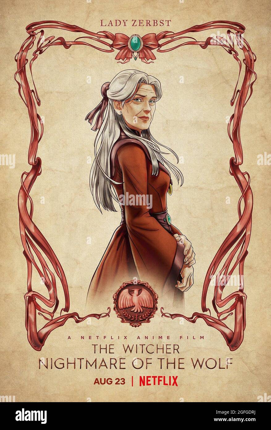 THE WITCHER: NIGHTMARE OF THE WOLF, US character poster, Lady Zerbst ...