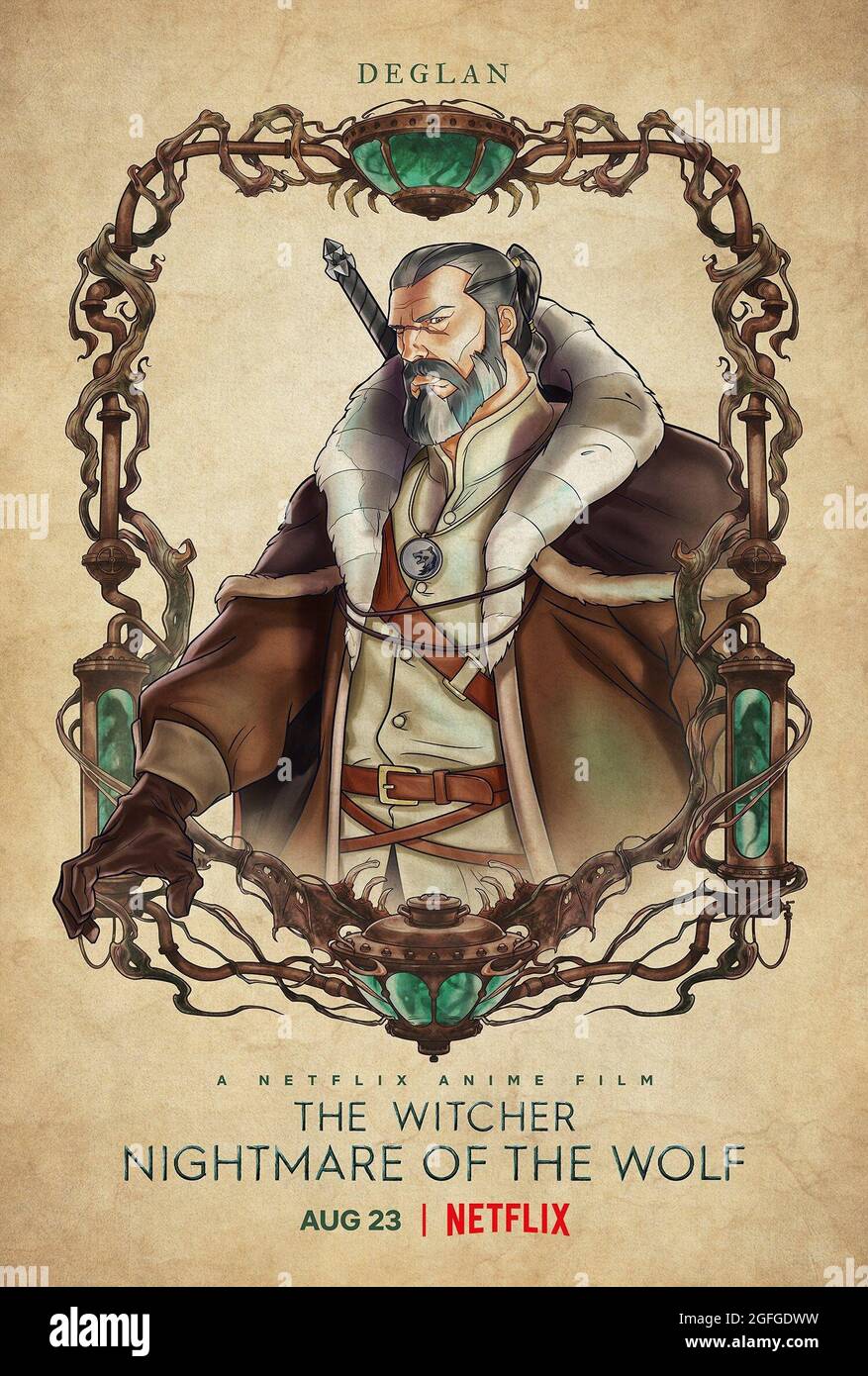 THE WITCHER: NIGHTMARE OF THE WOLF, US character poster, Deglan (voice ...