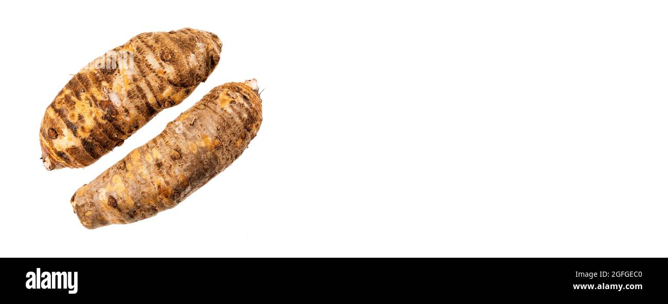 Colocasia esculenta - Healthy and organic taro root Stock Photo - Alamy