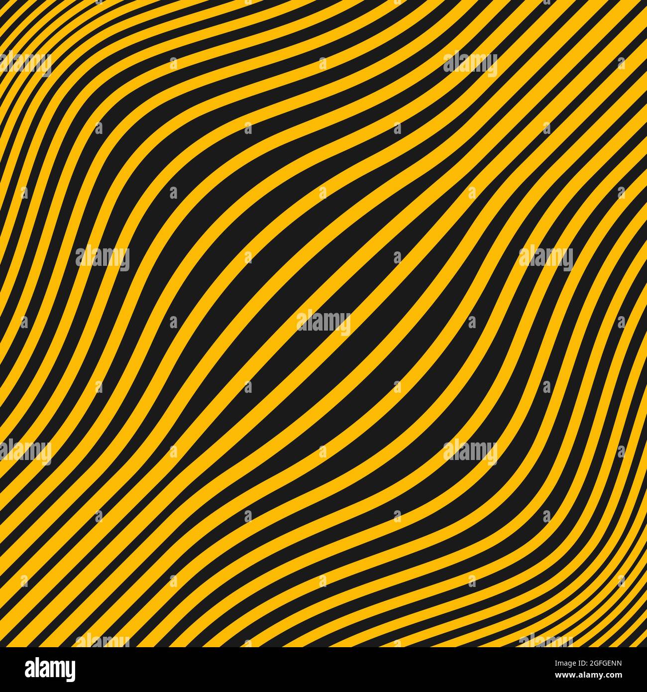 Abstract pattern with yellow curved lines. Digital image with ...