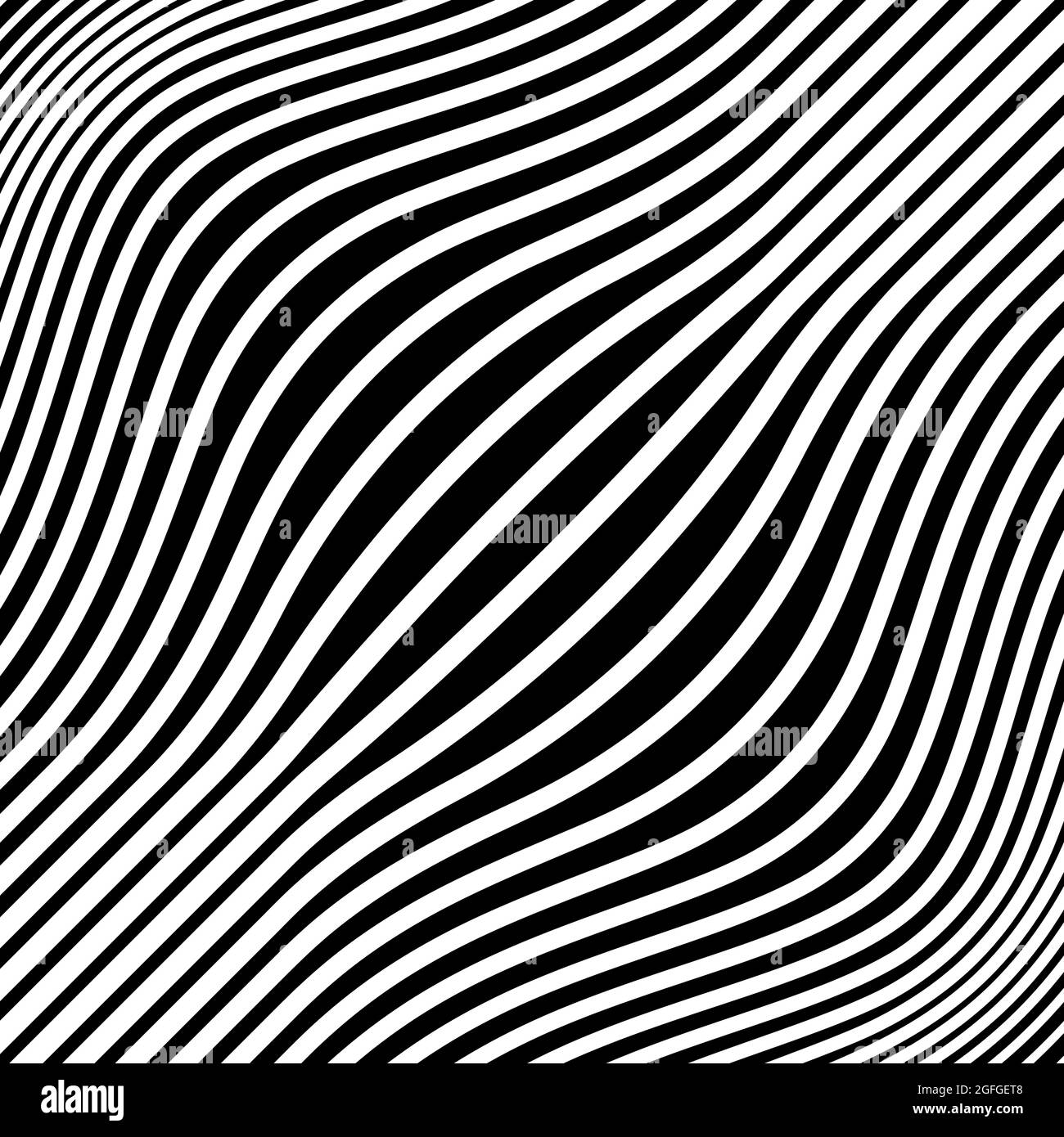 Abstract pattern with black curved lines. Digital image with ...