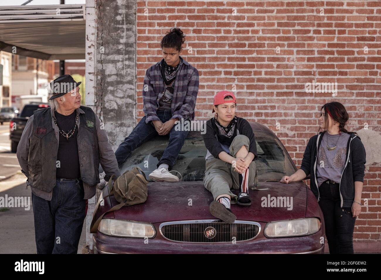 RESERVATION DOGS, from left: Gary Farmer, D'Pharoah Woon-A-Tai, Paulina ...