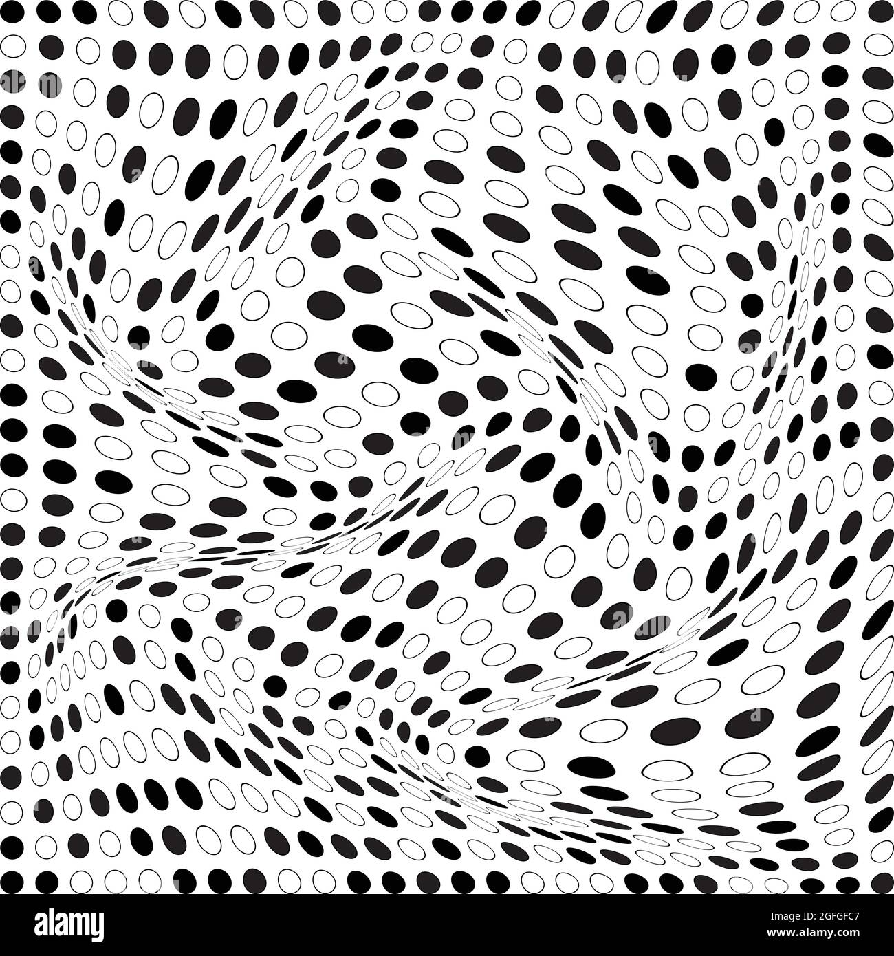 Abstract black and white distorted circles backgrounds vector for ...