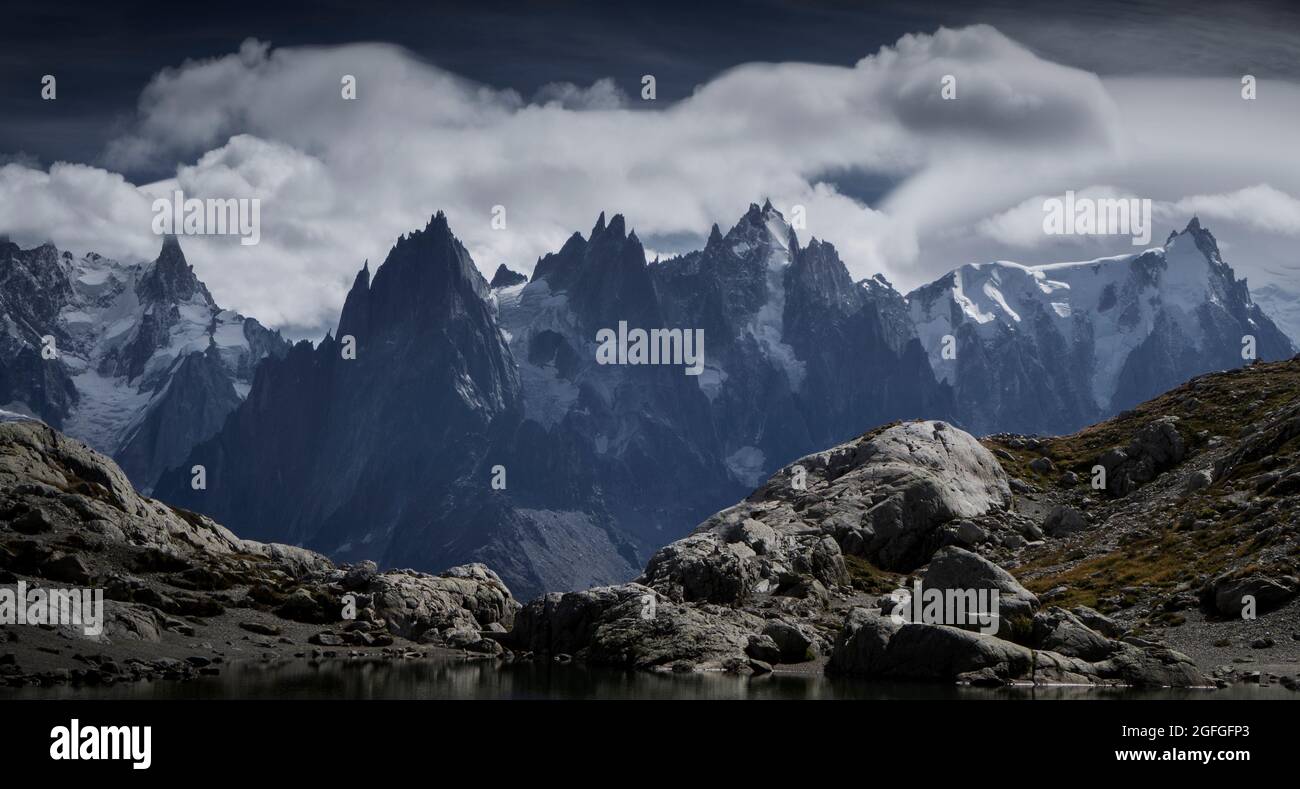 Dramatic Mountain Peaks in an Autumn Chamonix, France Stock Photo - Alamy