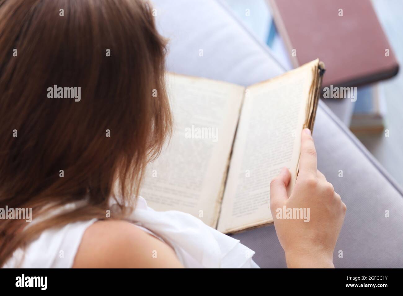 Woman reading old book Stock Photo - Alamy Woman reading old book Stock Photo - Alamy