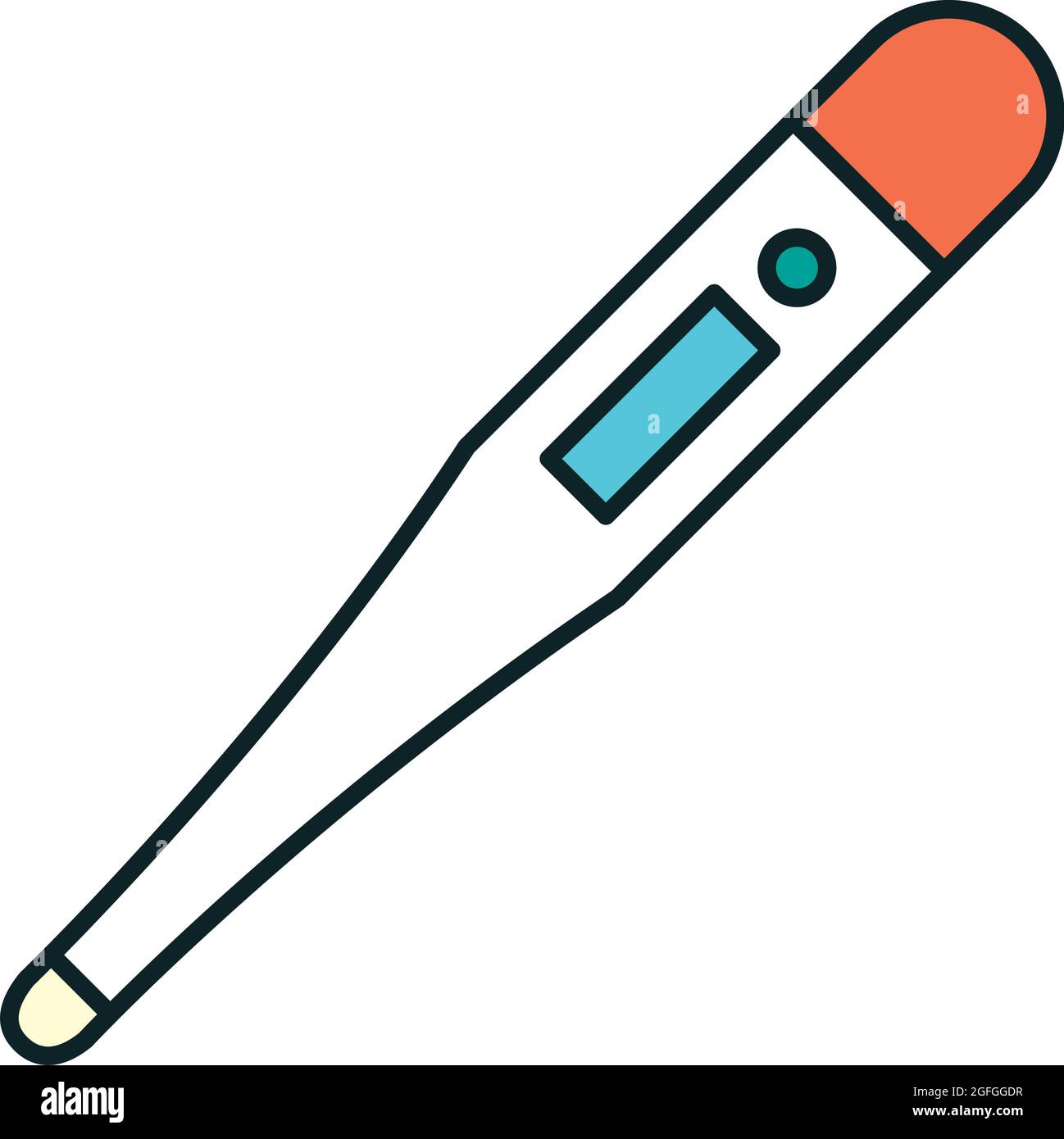 digital thermometer icon on white background Stock Vector Image & Art ...