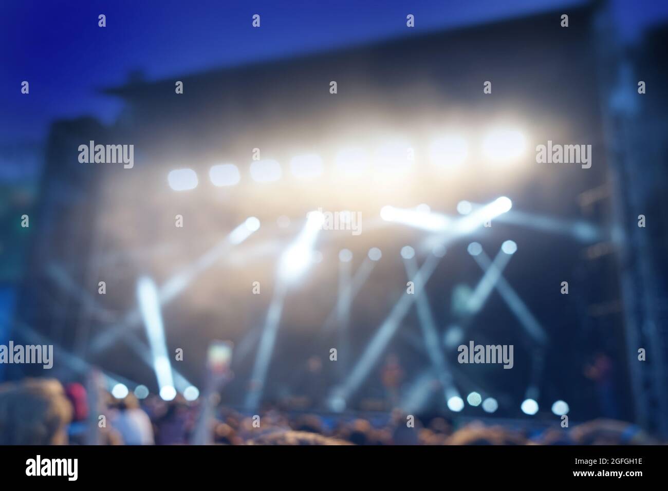 Blurred background of concert illuminations on stage Stock Photo - Alamy