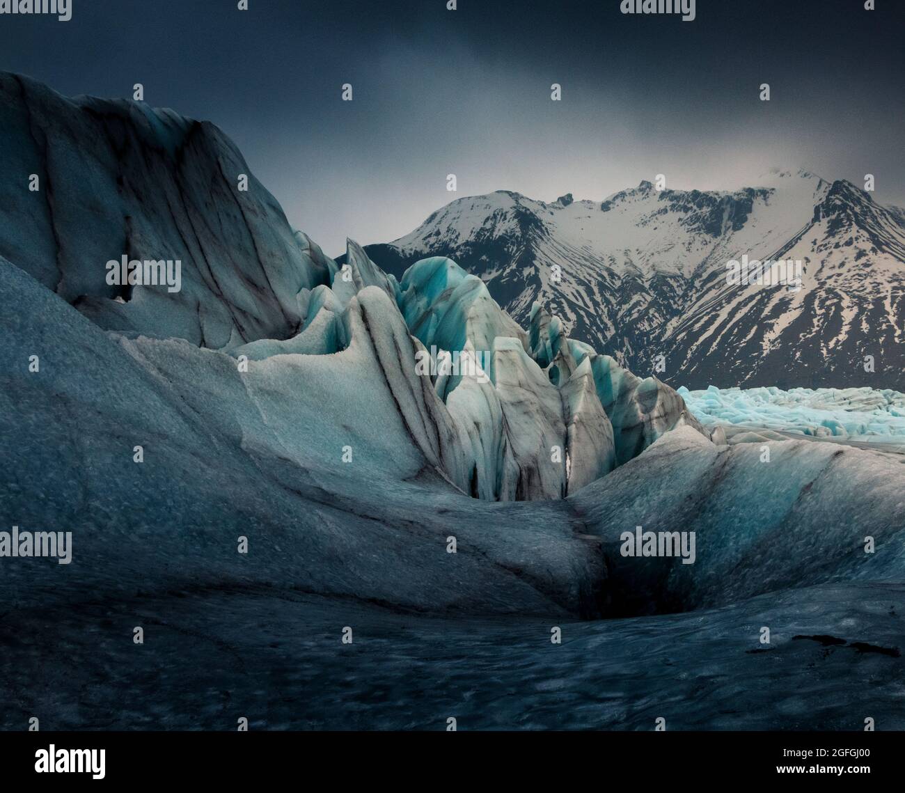 Dramatic Svinafell Glacier in Iceland Stock Photo - Alamy