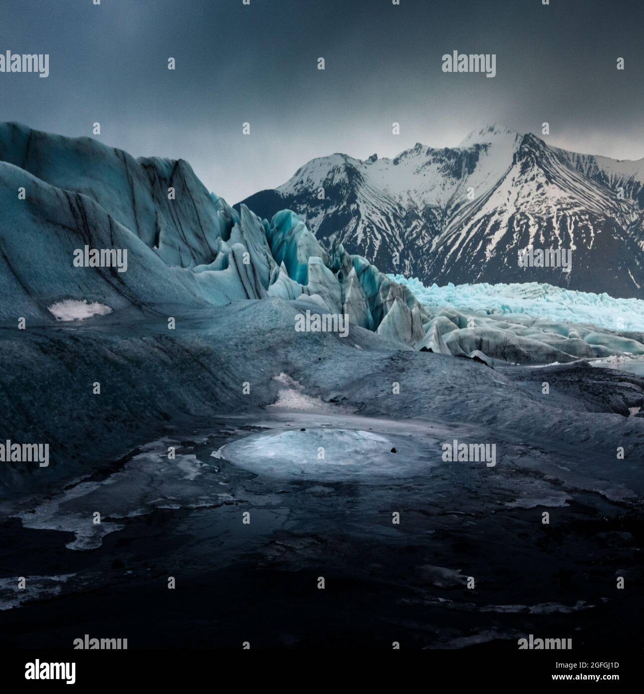 Dramatic Svinafell Glacier in Iceland Stock Photo - Alamy
