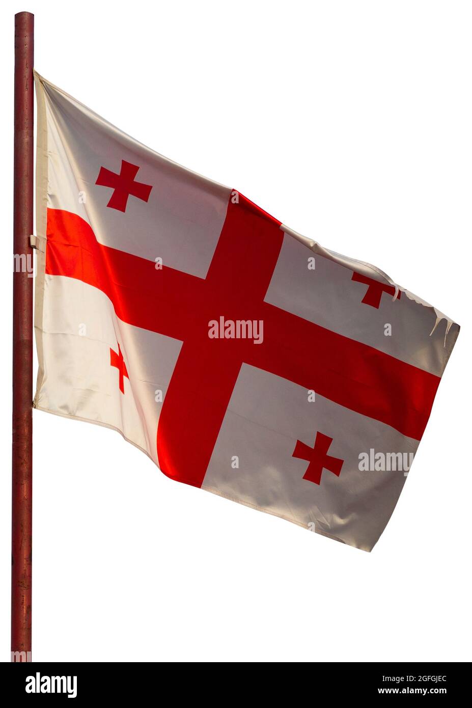 Georgia georgian red white flag Cut Out Stock Images & Pictures - Alamy