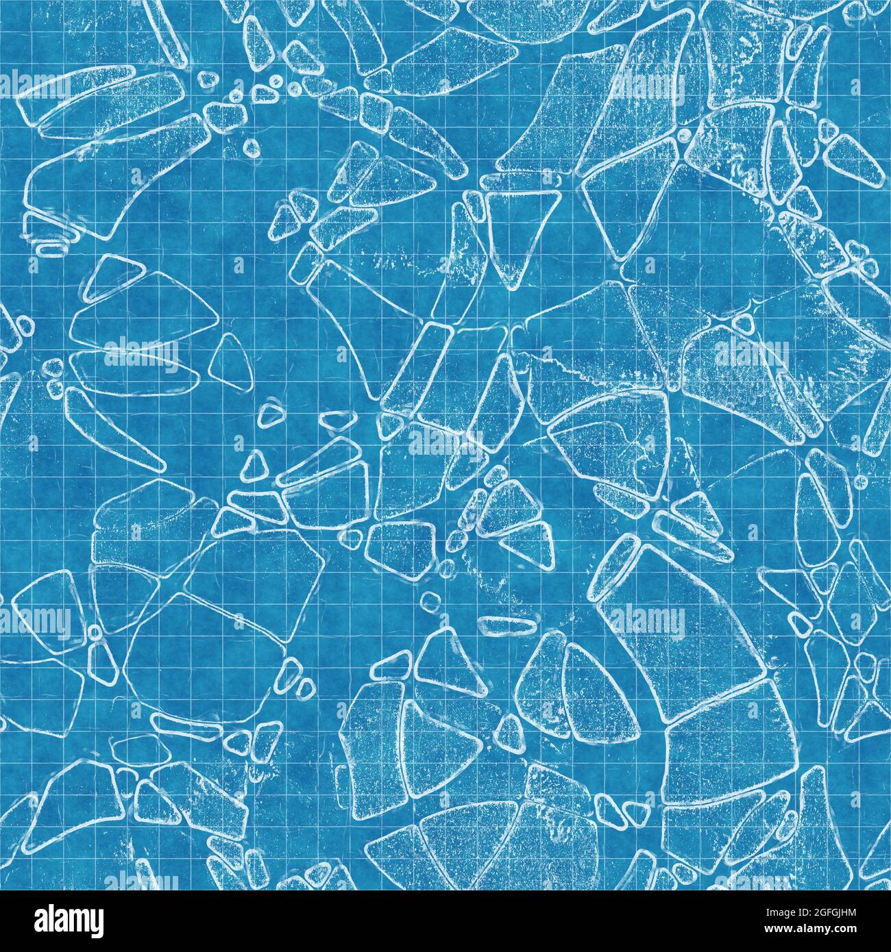 Seamless bright blue blueprint pattern for textile and print Stock ...