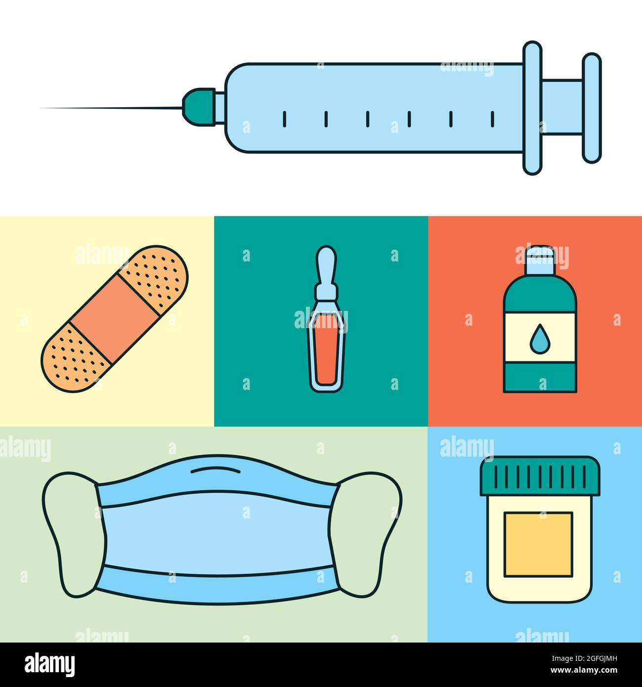 medical supplies icon set design Stock Vector Image & Art - Alamy