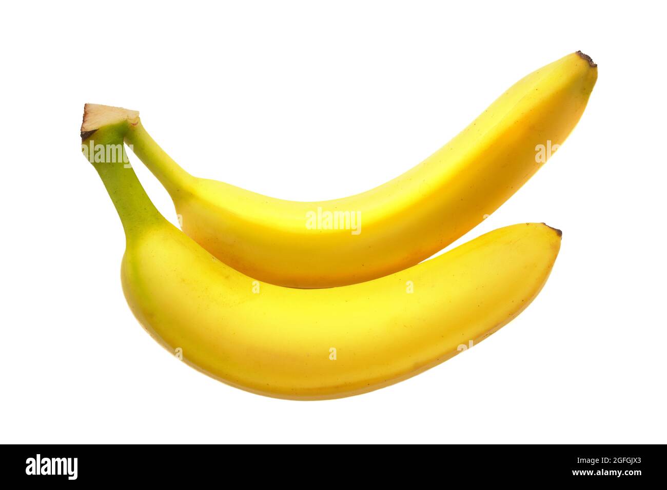 Two bananas isolated on white background Stock Photo - Alamy