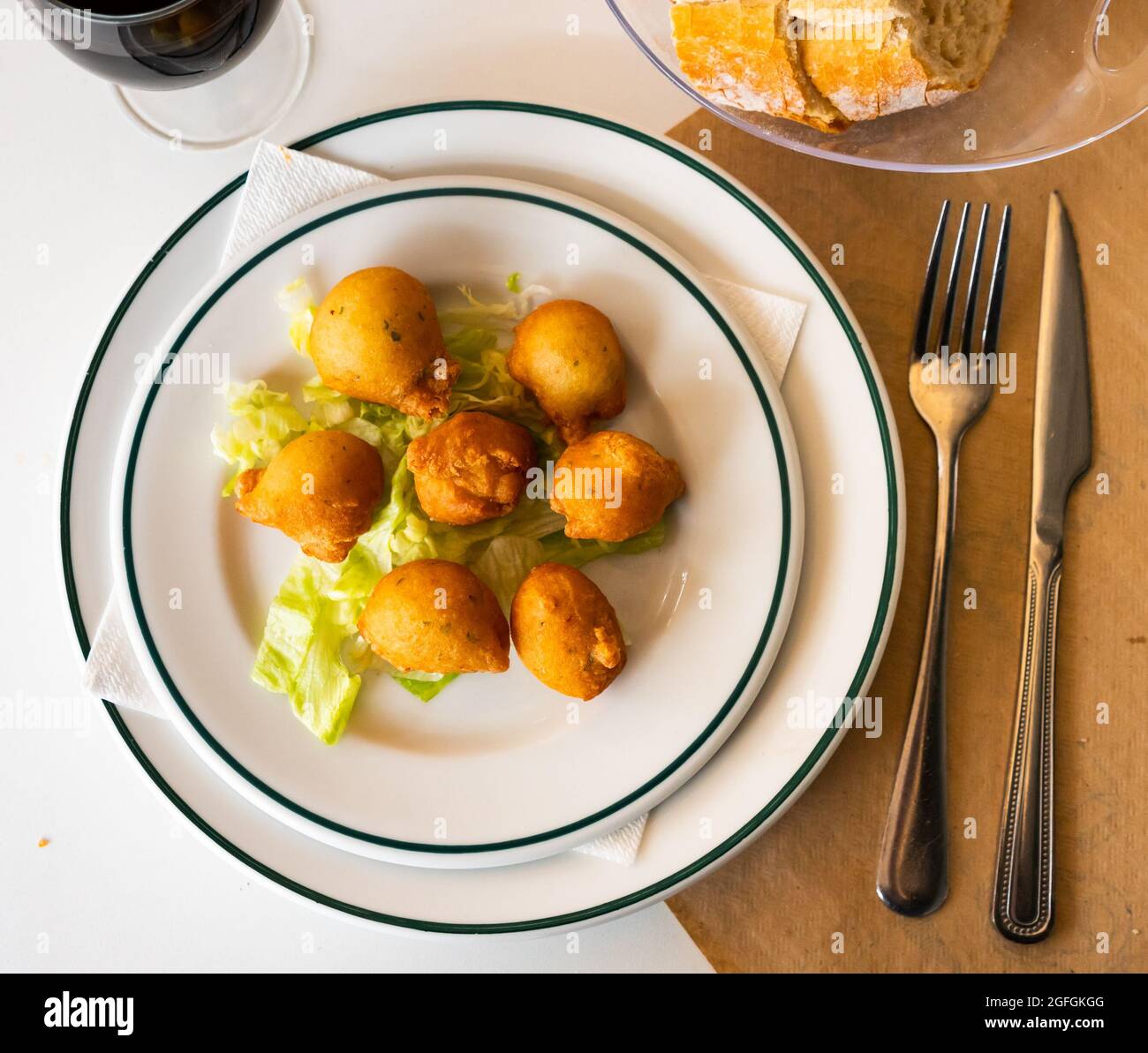 Deep fried salt cod croquettes Bunuelos de bacalao Stock Photo - Alamy