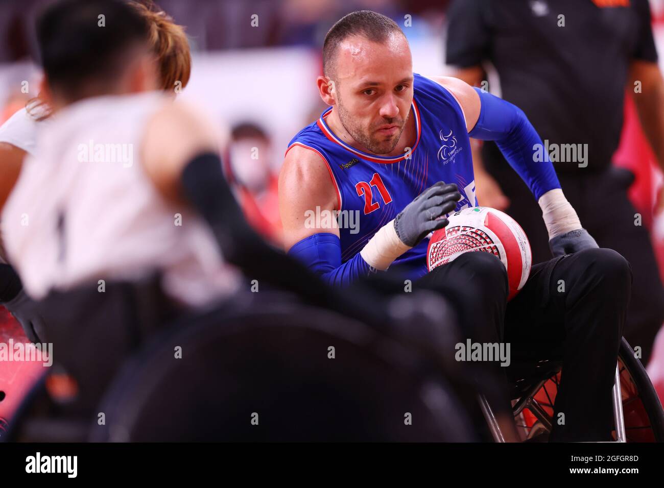 Tokyo, Japan. 25th Aug, 2021. Jonathan Hivernat (FRA) WheelChair Rugby ...