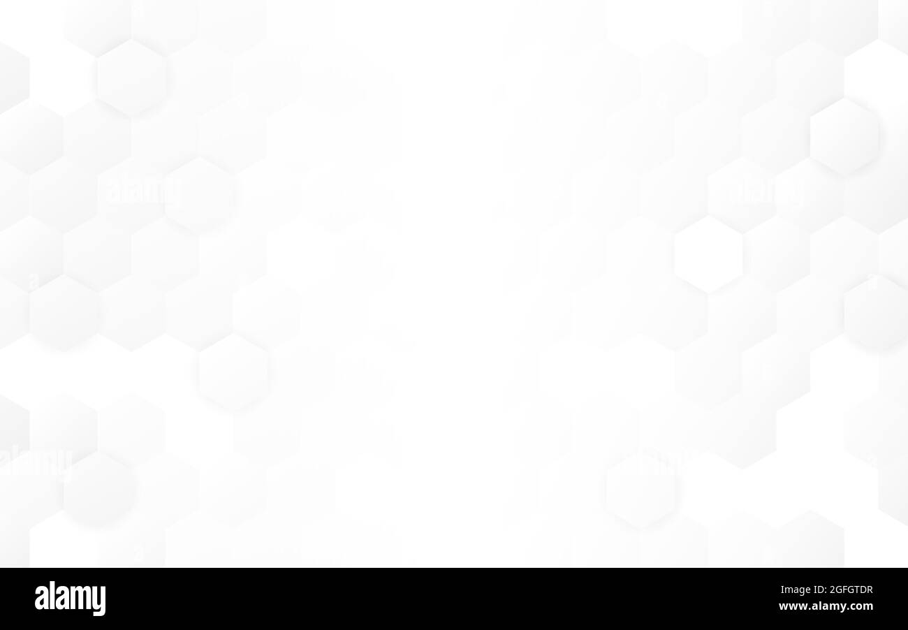 Hexagon background. Minimal light design. White neutral honeycomb ...